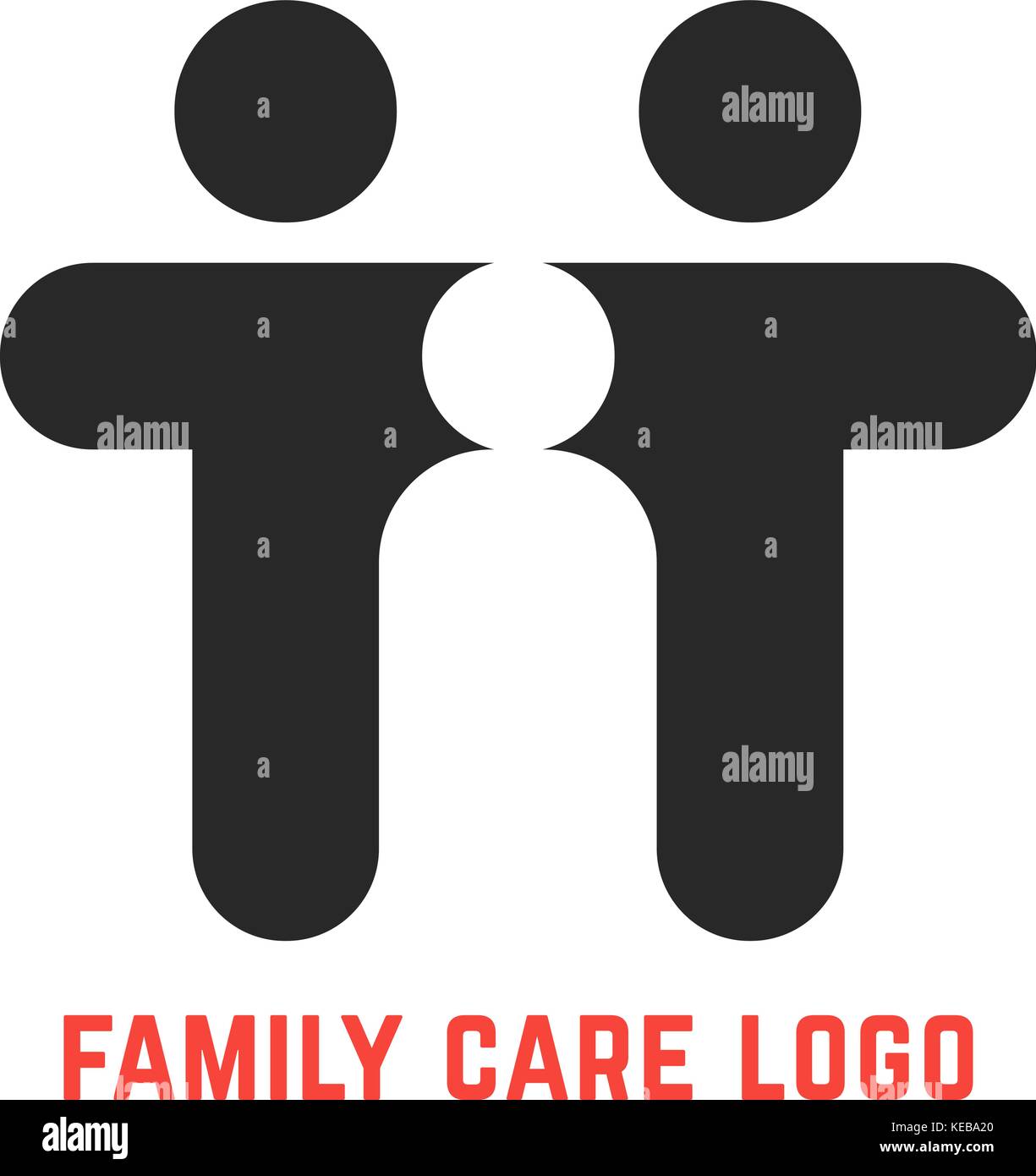 black simple family care logo Stock Vector Image & Art - Alamy