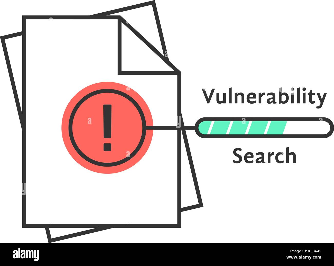 vulnerability search thin line icon Stock Vector Image & Art - Alamy