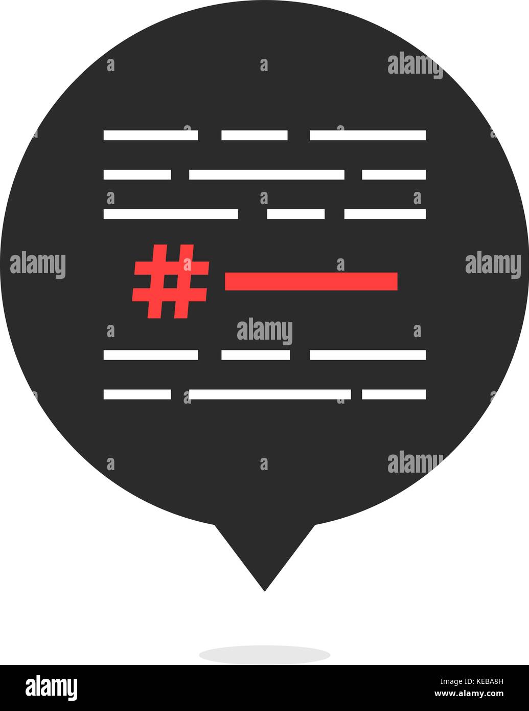 hashtag with simple text in black bubble Stock Vector Image & Art - Alamy