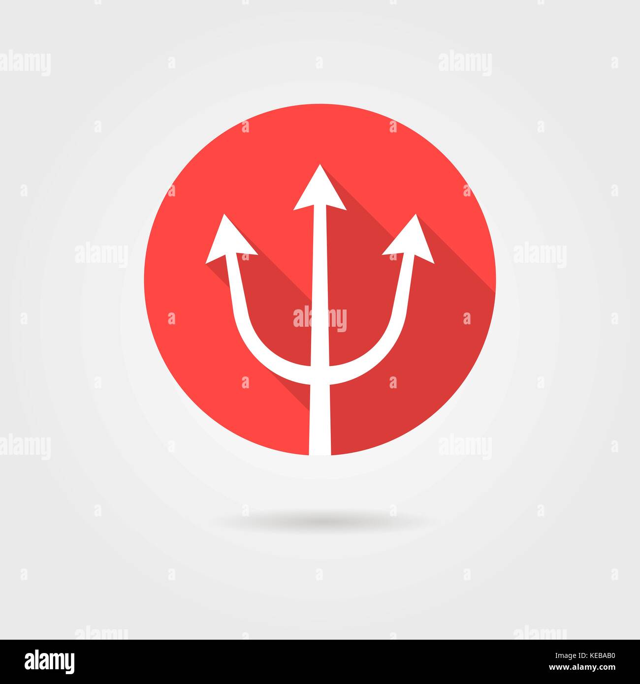 red trident icon with long shadow Stock Vector Image & Art - Alamy