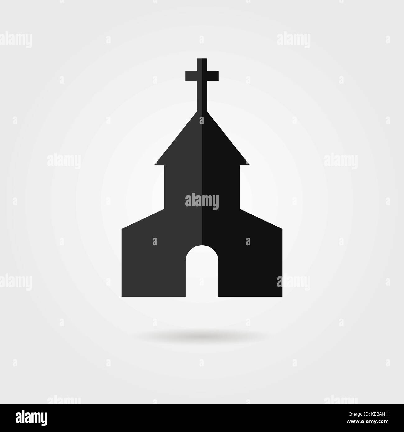 simple black church icon with shadow Stock Vector Image & Art - Alamy