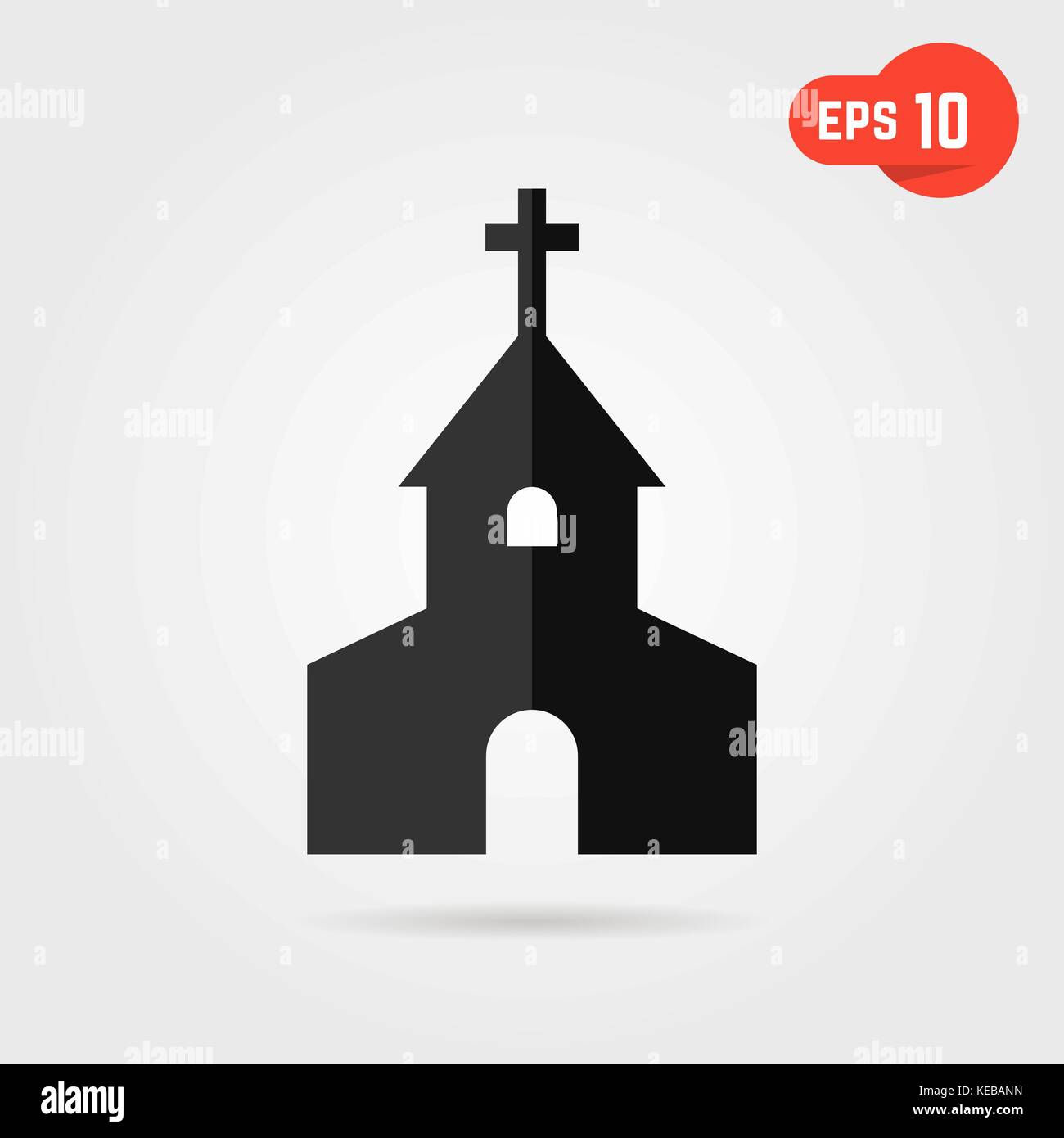 black simple church with shadow Stock Vector Image & Art - Alamy