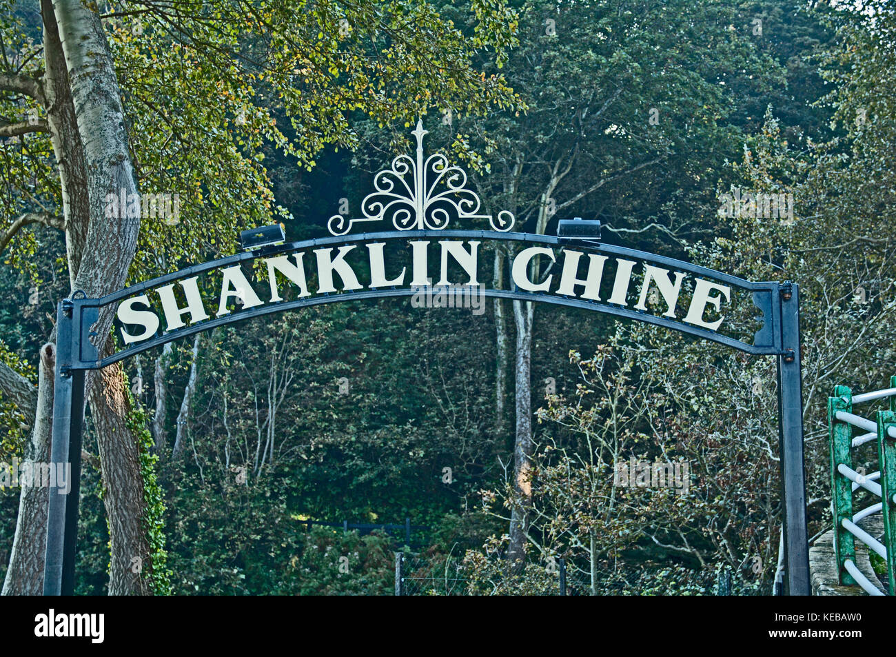Shanklin Chine, Entrance Sign, Isle of Wight, Hampshire, England Stock ...