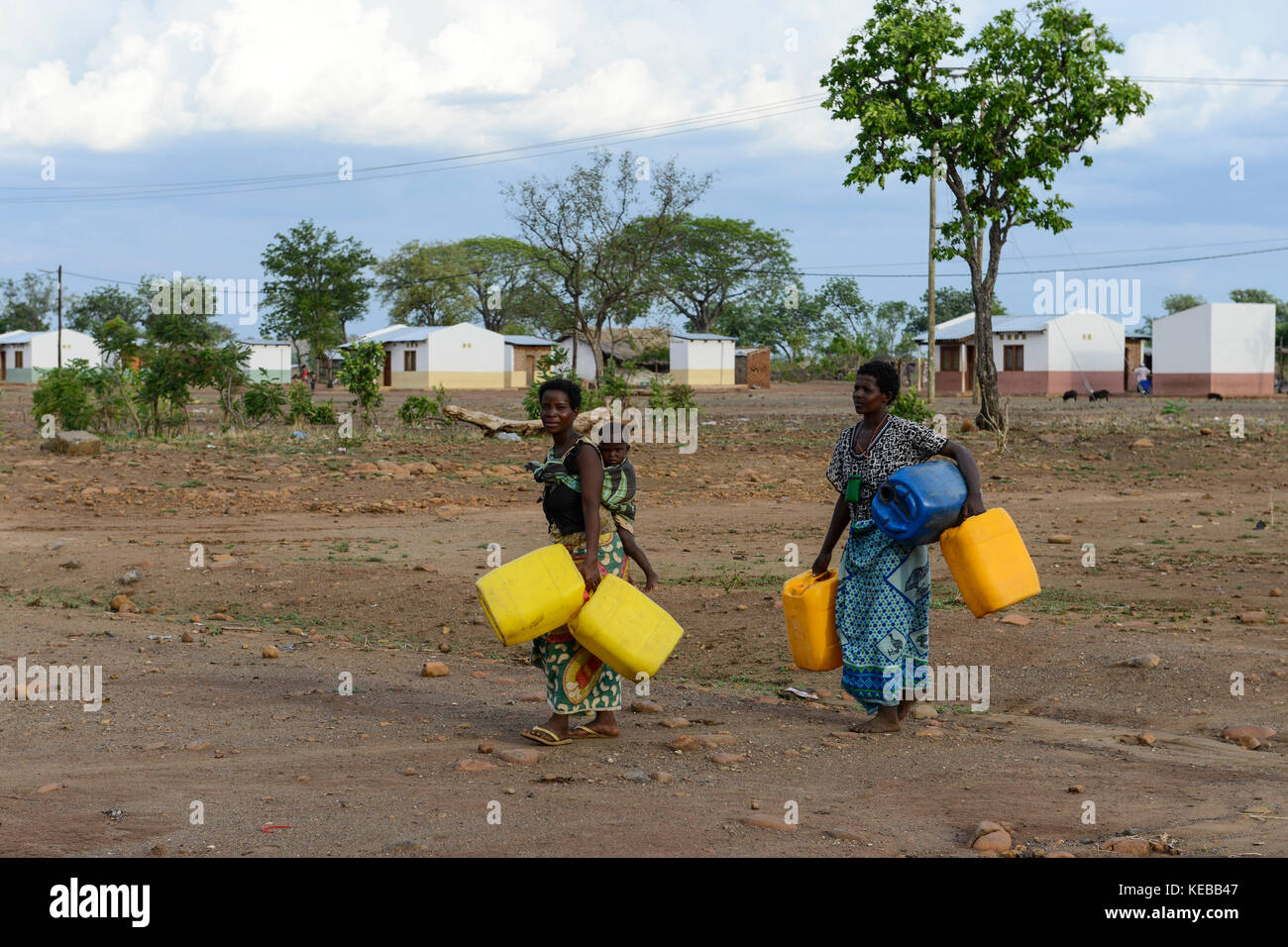 MOZAMBIQUE, Moatize, Cateme, this resettlement was constructed by ...