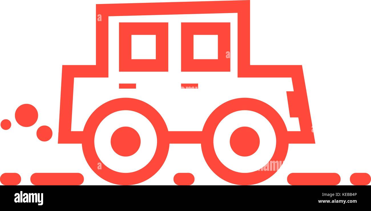 red linear car icon Stock Vector Image & Art - Alamy