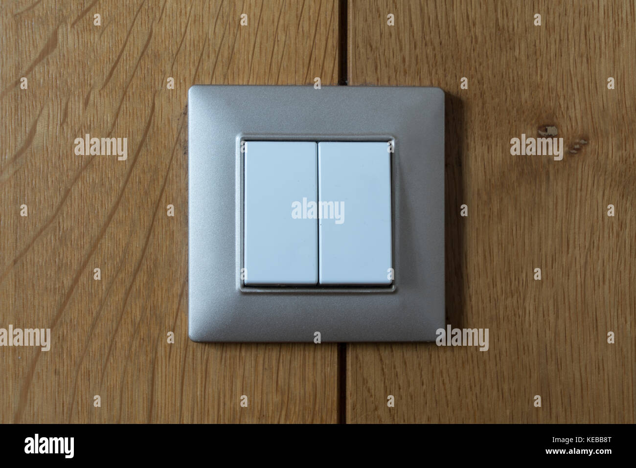 switch on a wood-covered wall Stock Photo - Alamy