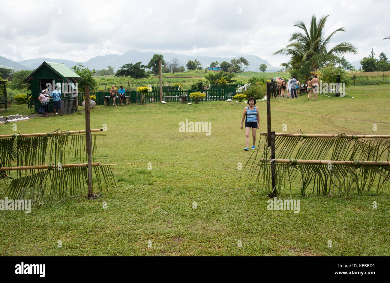 PORT DENARAU, NADI, FIJI-NOVEMBER 27,2016: People in remote village ...