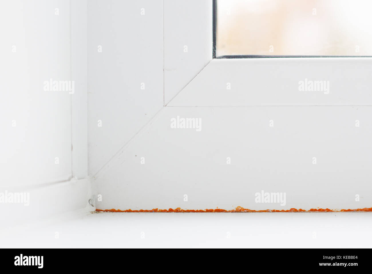 Aluminum window cut out with glass Stock Photo - Alamy