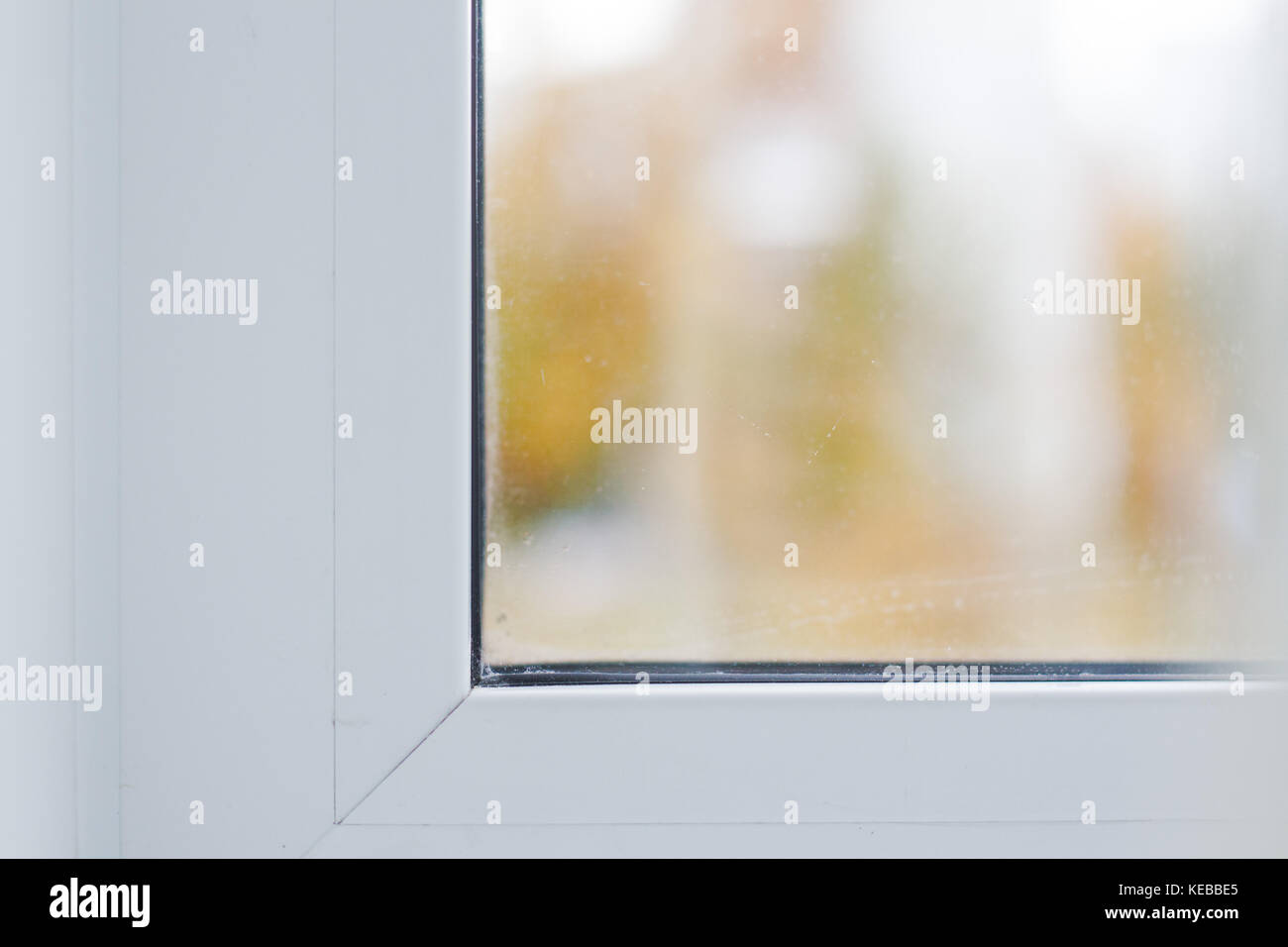Aluminum window cut out with glass Stock Photo - Alamy