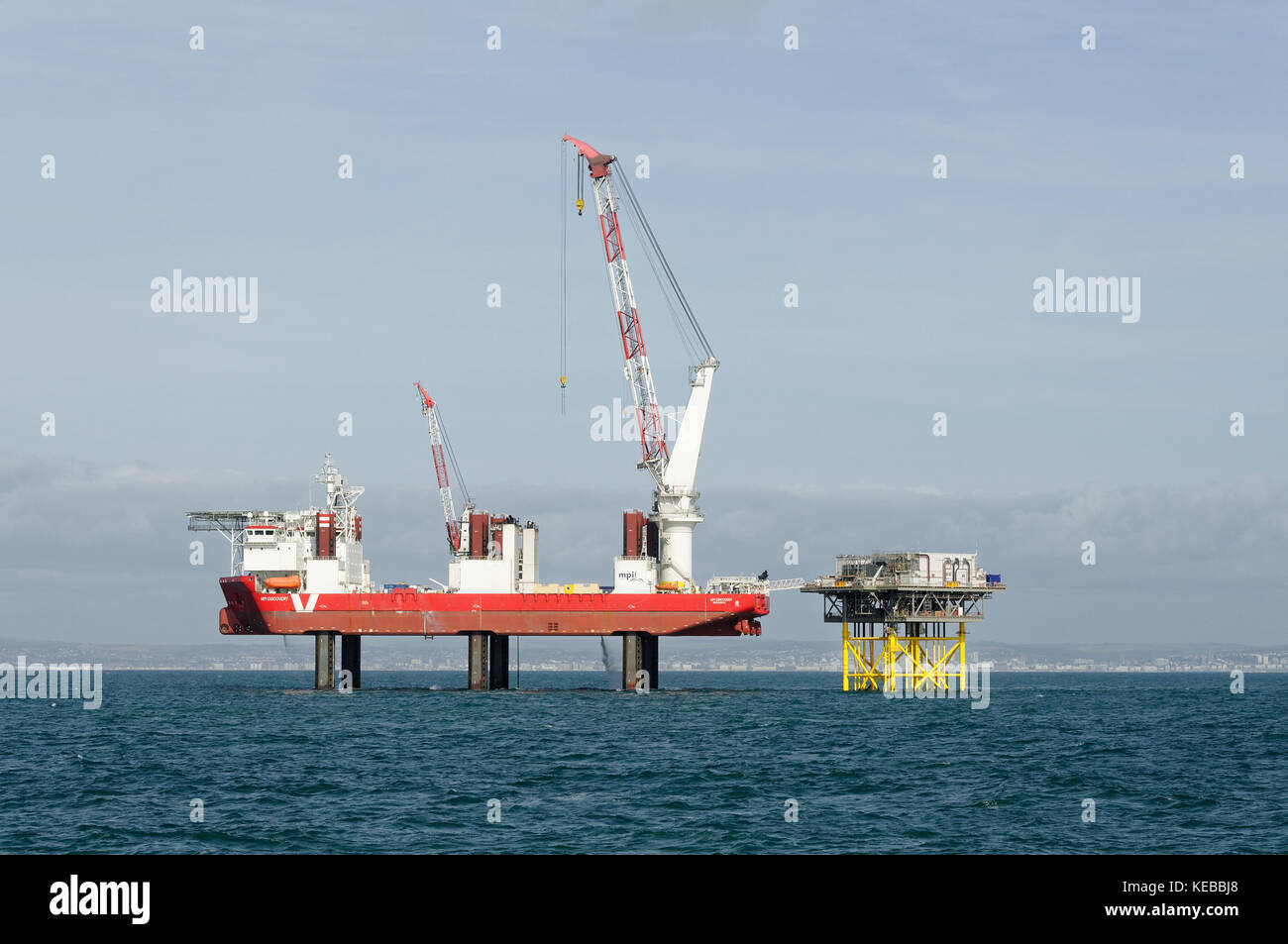 The MPI Discovery at the Rampion Offshore Windfarm, near Brighton ...