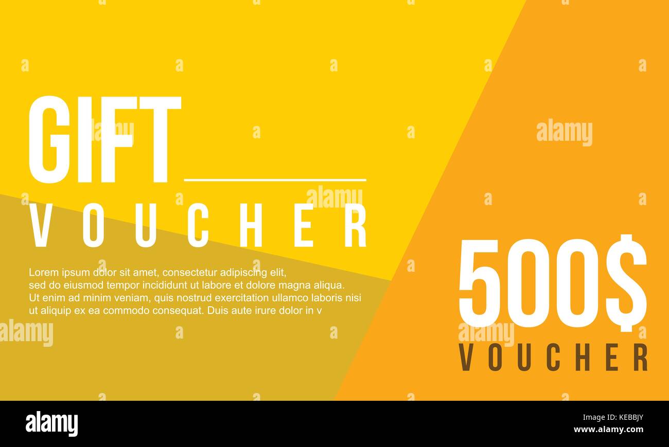 Gift voucher flat design background Stock Vector Image & Art - Alamy