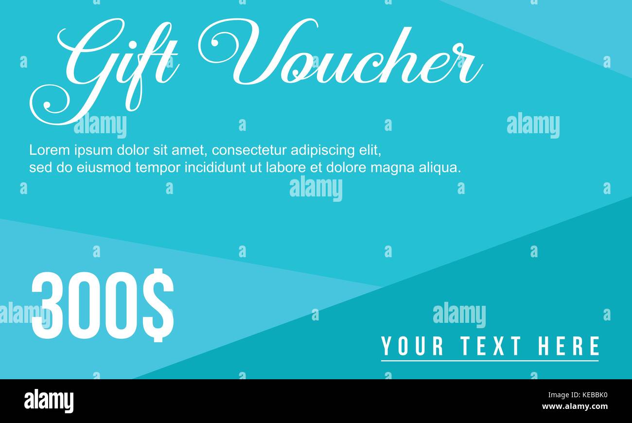 Gift voucher flat design background Stock Vector Image & Art - Alamy