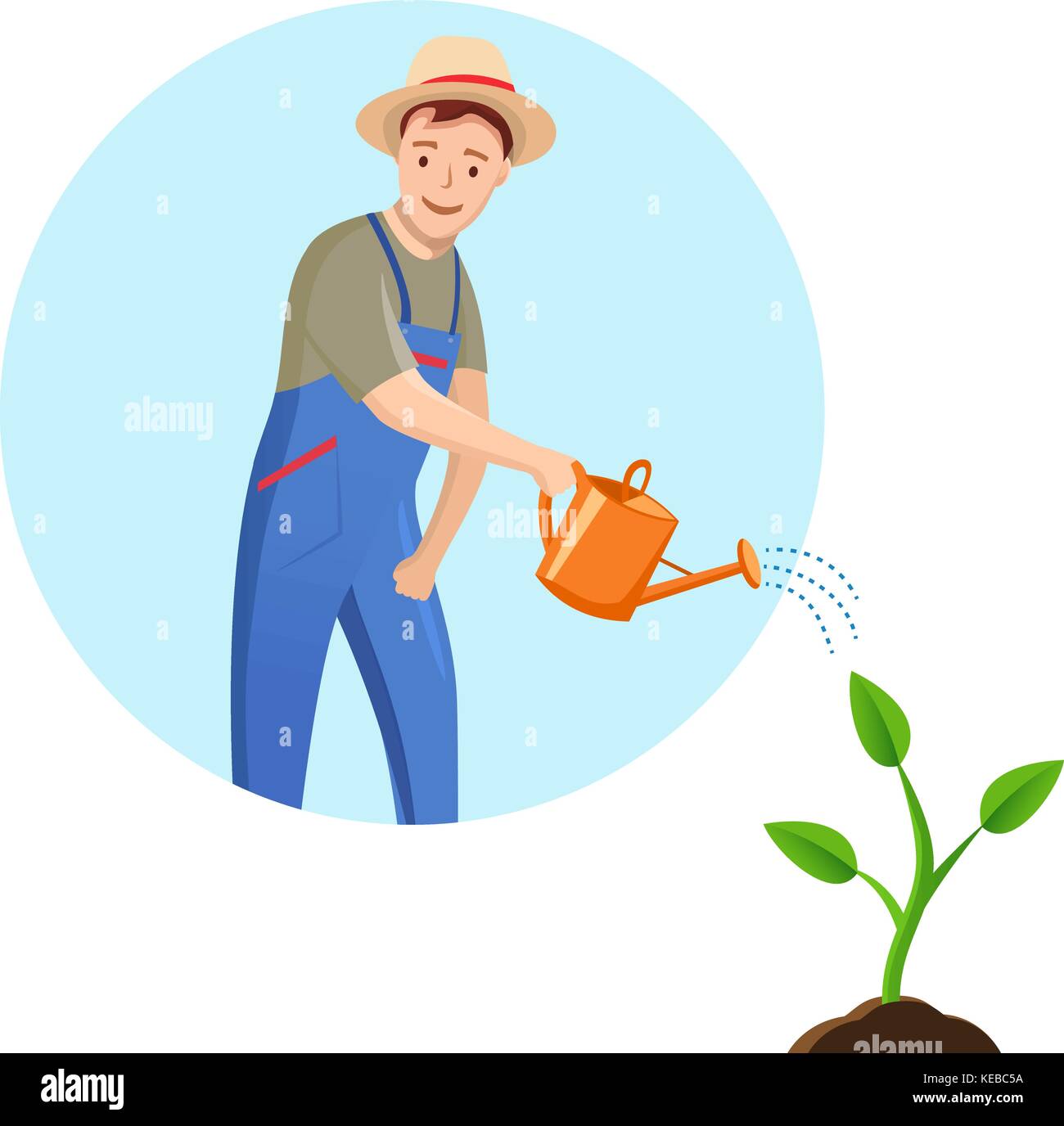 Gardener Man on white background Stock Vector Image & Art - Alamy