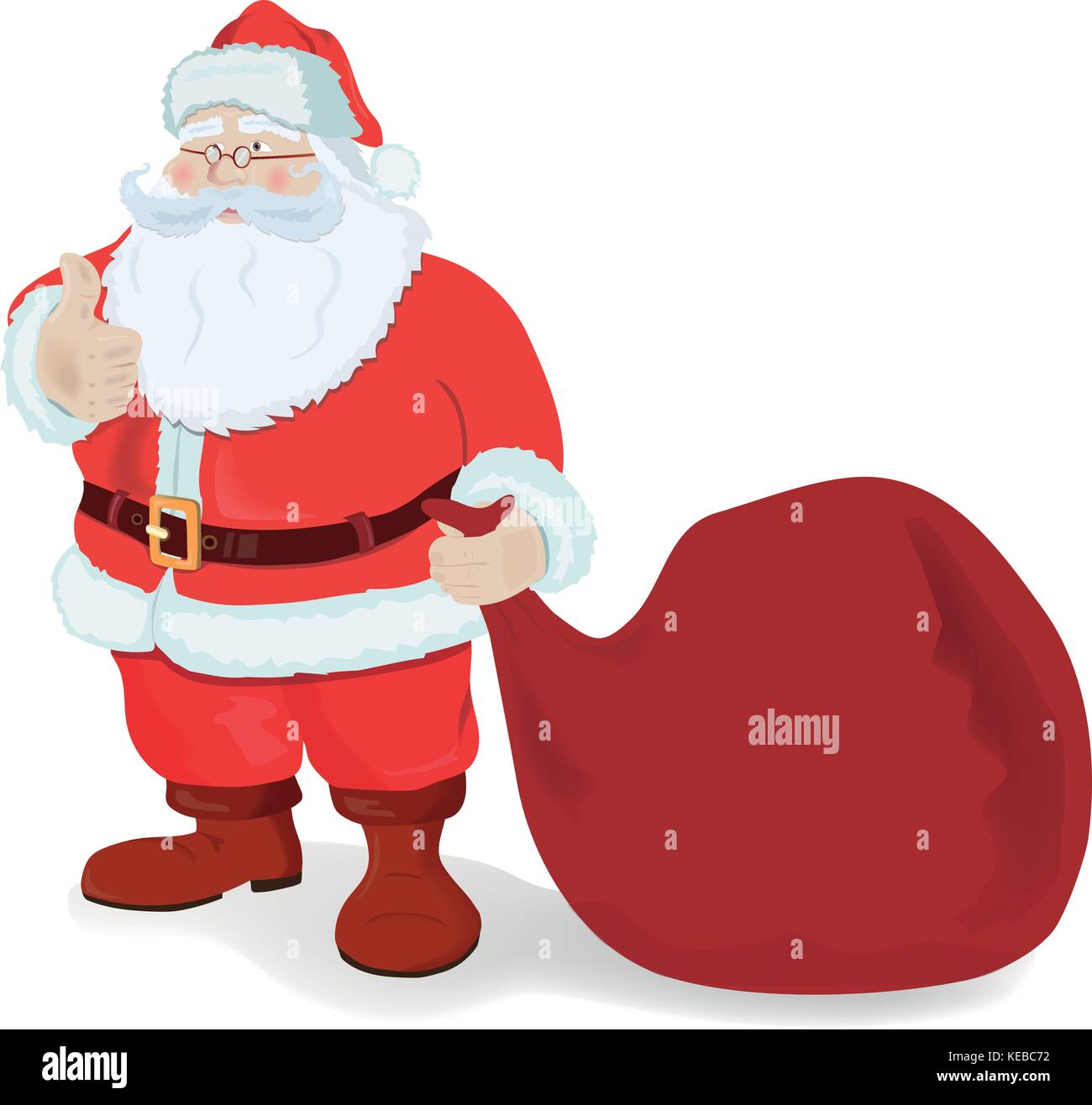 White santa claus bag gift Stock Vector Images - Alamy