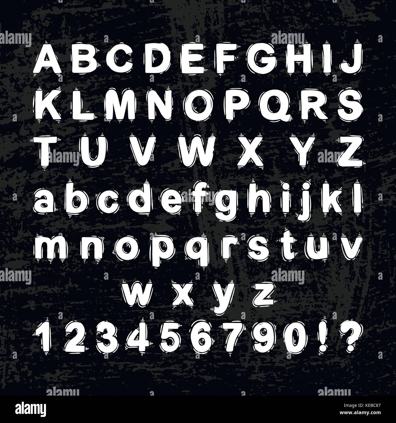 Doodle font Stock Vector Images - Alamy