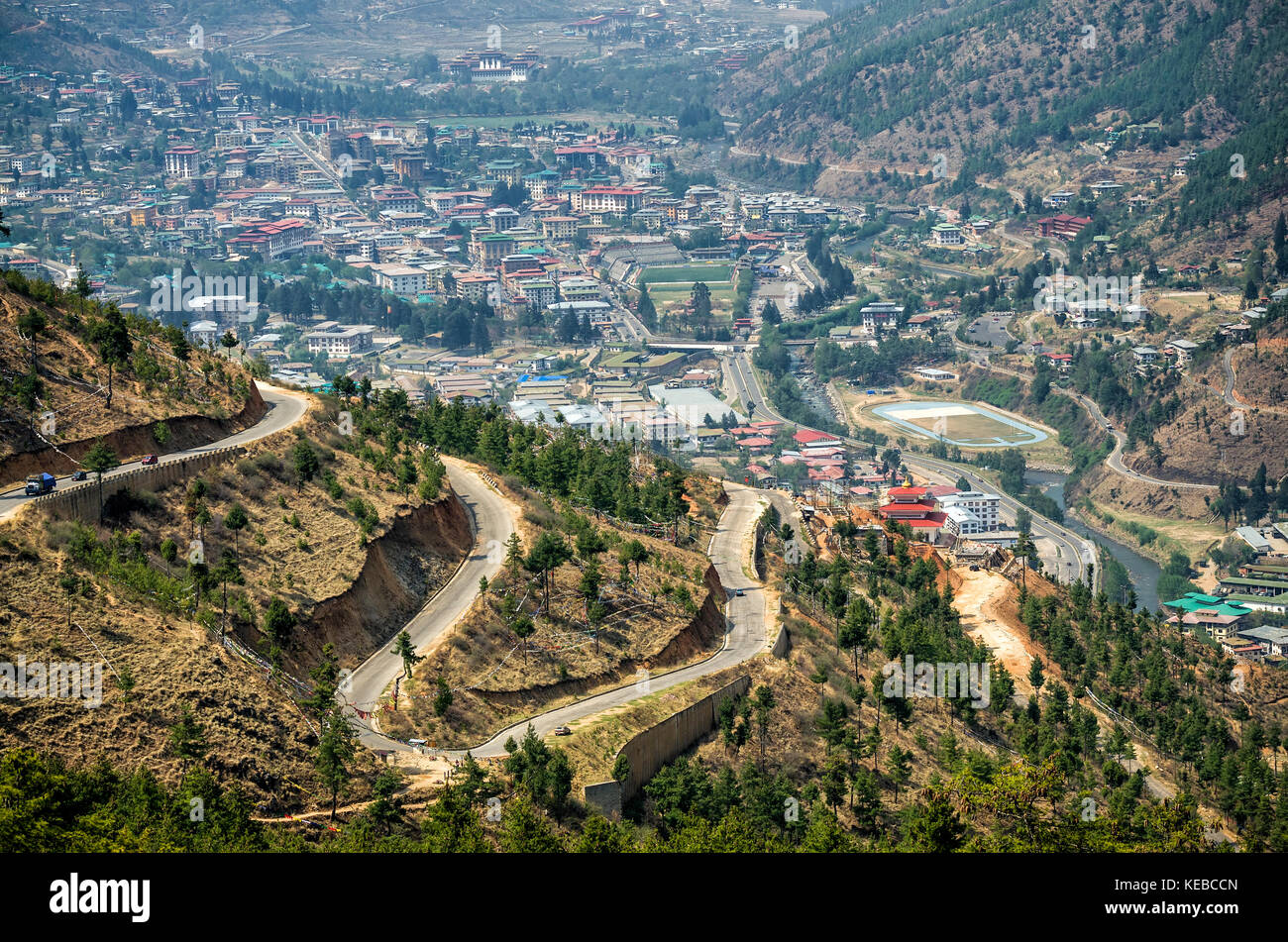 Thimphu bhutan mountain road hi-res stock photography and images - Alamy