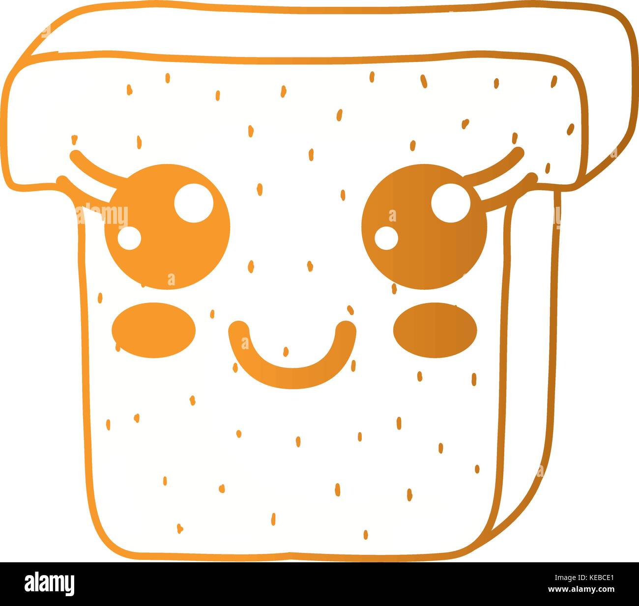 Kawaii cute happy slice bread hi-res stock photography and images - Alamy