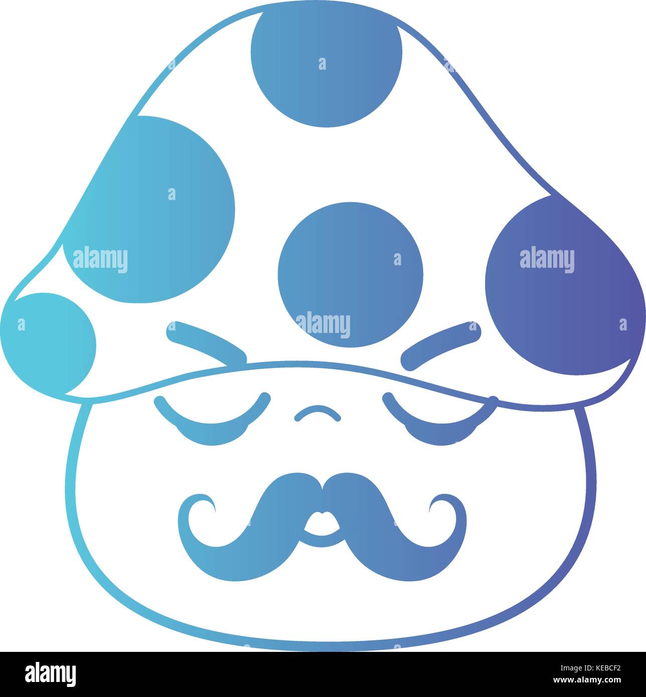 line kawaii cute angry fungus plant Stock Vector Image & Art - Alamy