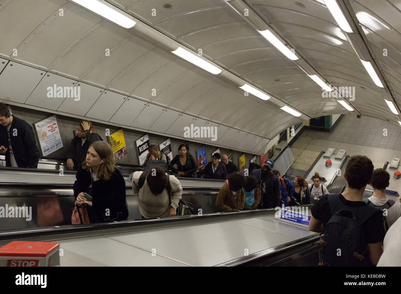 Escalators at Brixton underground station Stock Photo - Alamy