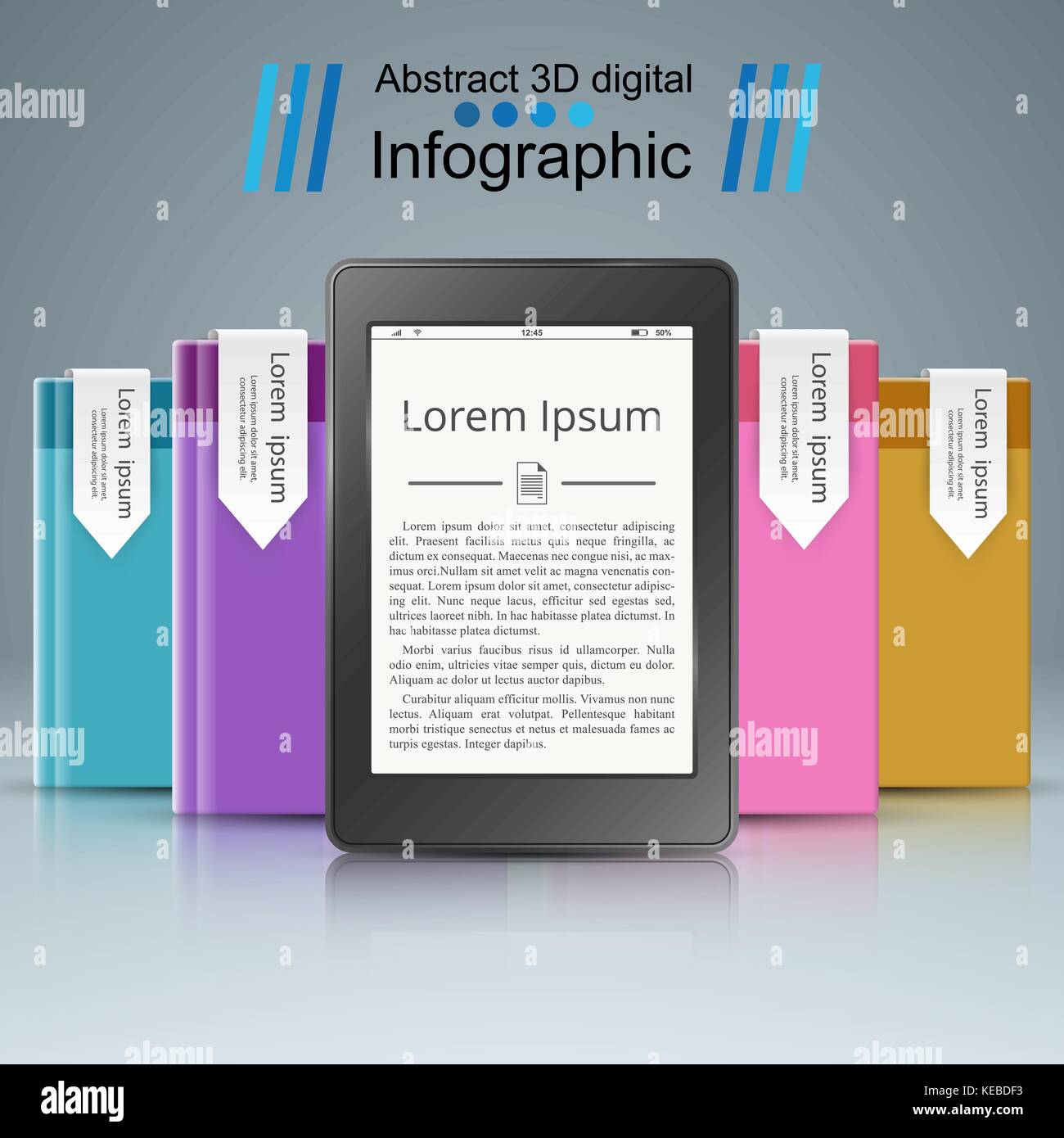 Ebook, book reader - business infographic Stock Vector Image & Art - Alamy