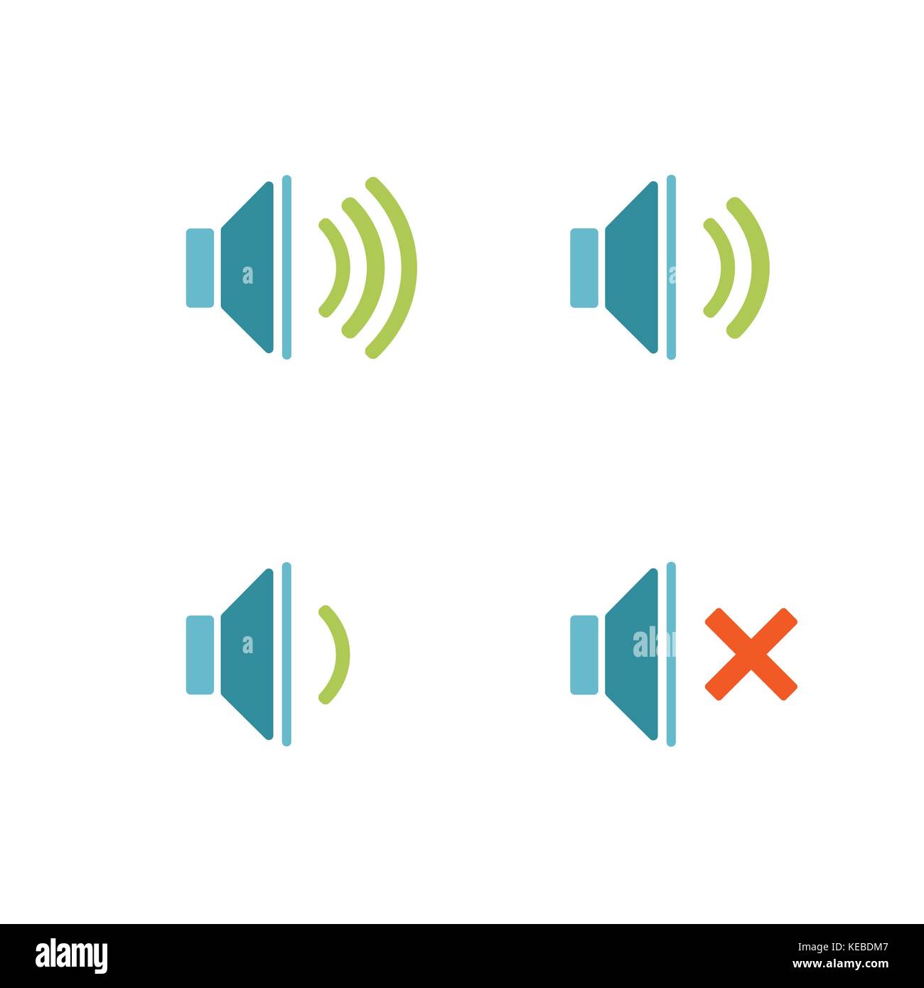 Isolated sound icons on a white background. Vector illustration Stock ...