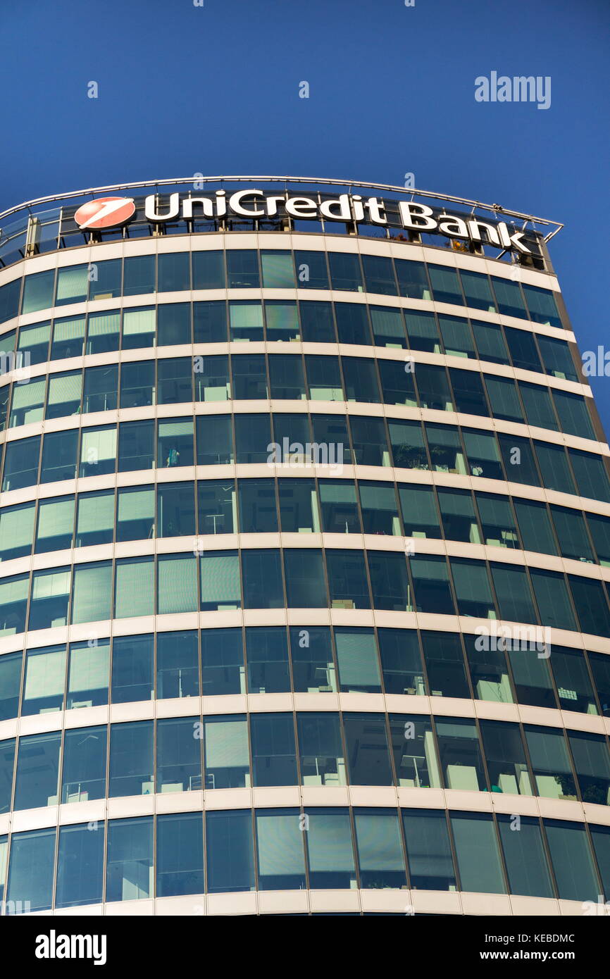 PRAGUE, CZECH REPUBLIC - OCTOBER 14: UniCredit Group banking company ...