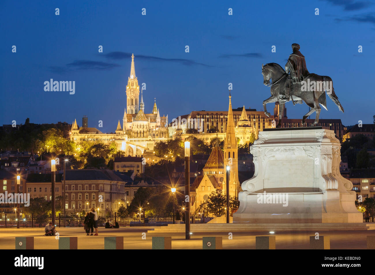 Equestrian statue of Count Gyula Andrassy on Kossuth Square near the ...