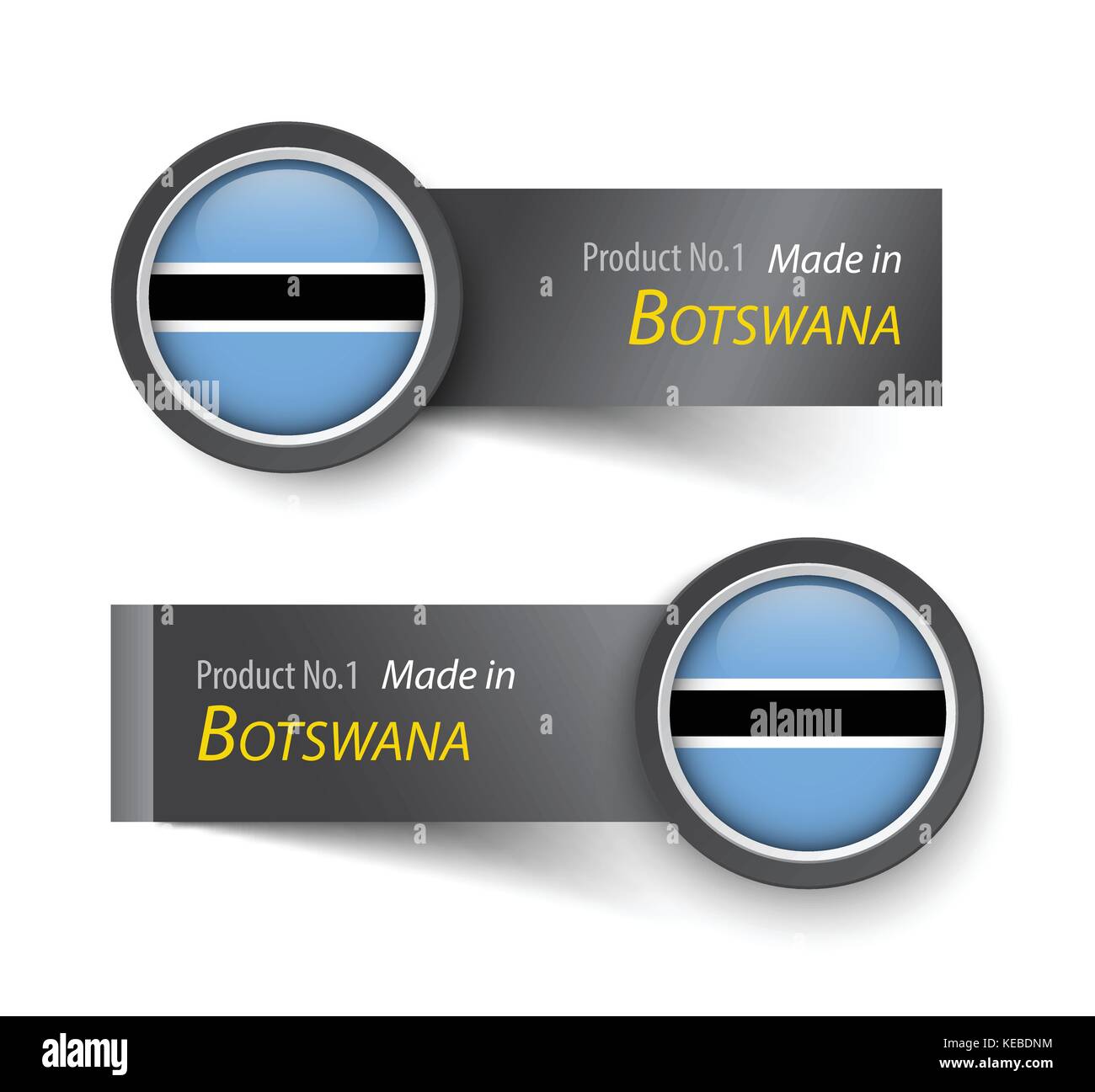 Flag icon and label with text made in Botswana Stock Vector Image & Art ...