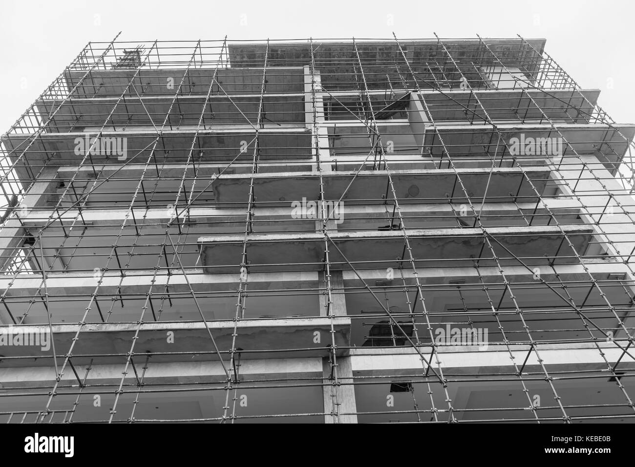 Building construction in progress of floors apartments raw state of ...