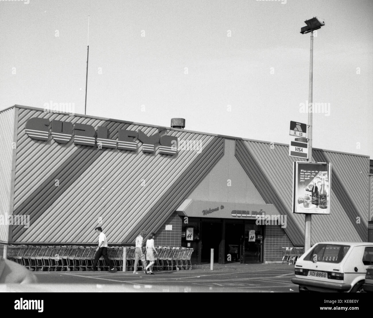 A black and white image showing old Curley's Supermarket on the ...