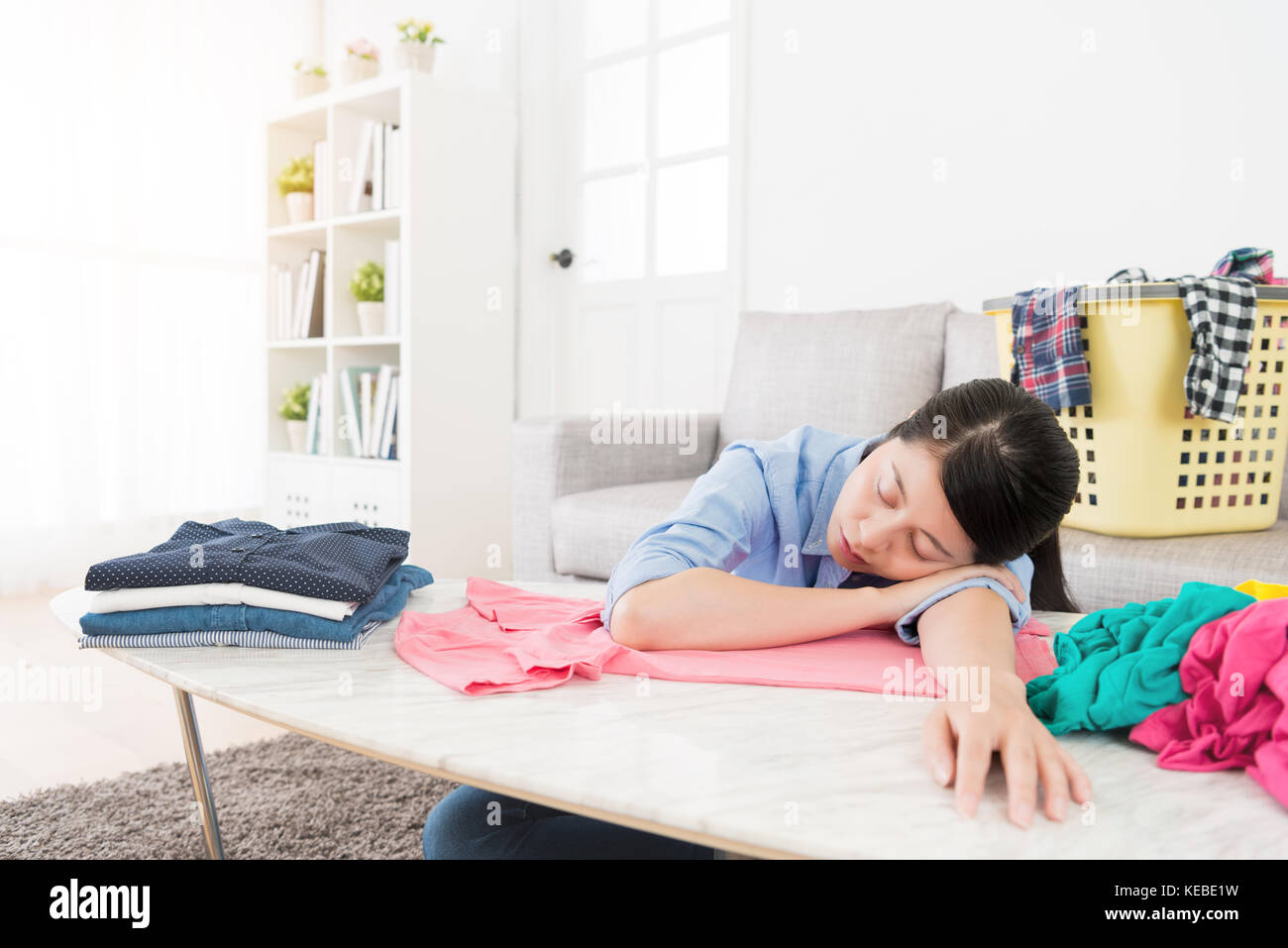 Tired of household chores on hi-res stock photography and images - Alamy