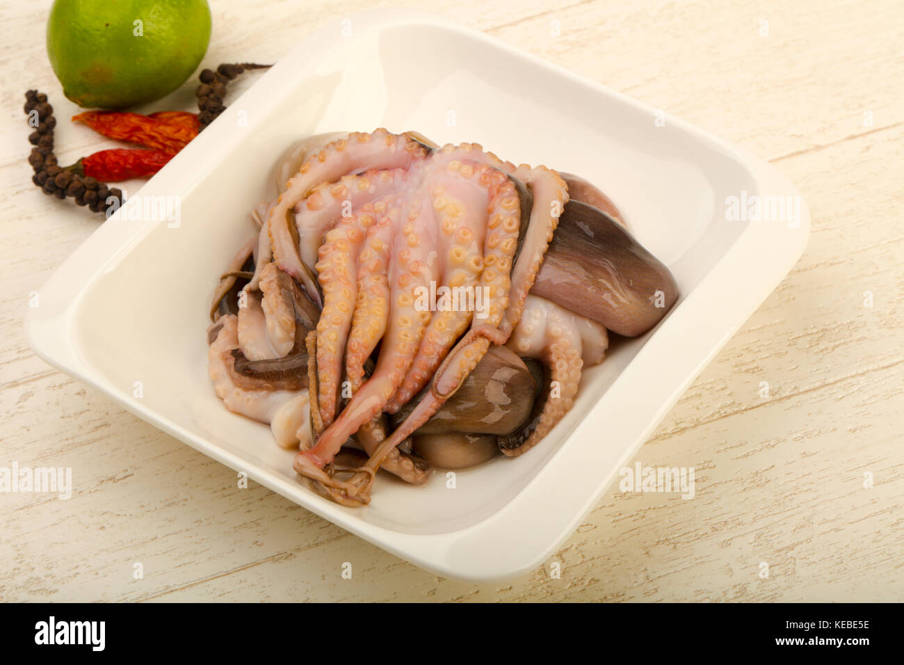 Raw octopus ready for cooking Stock Photo - Alamy