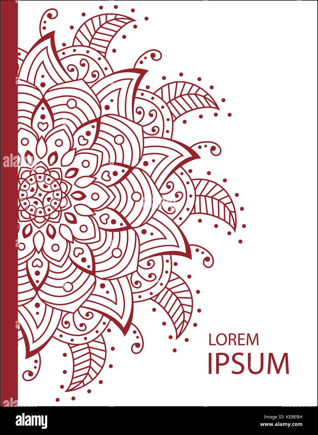 Cover template for a report or booklet. vector round flower mand Stock ...