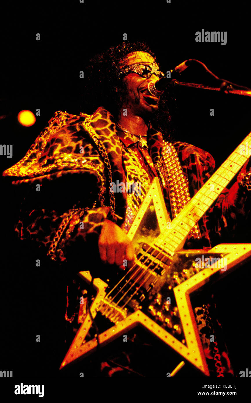 Bootsy Collins performs live on stage at Capitol on June 3, 1998 in ...