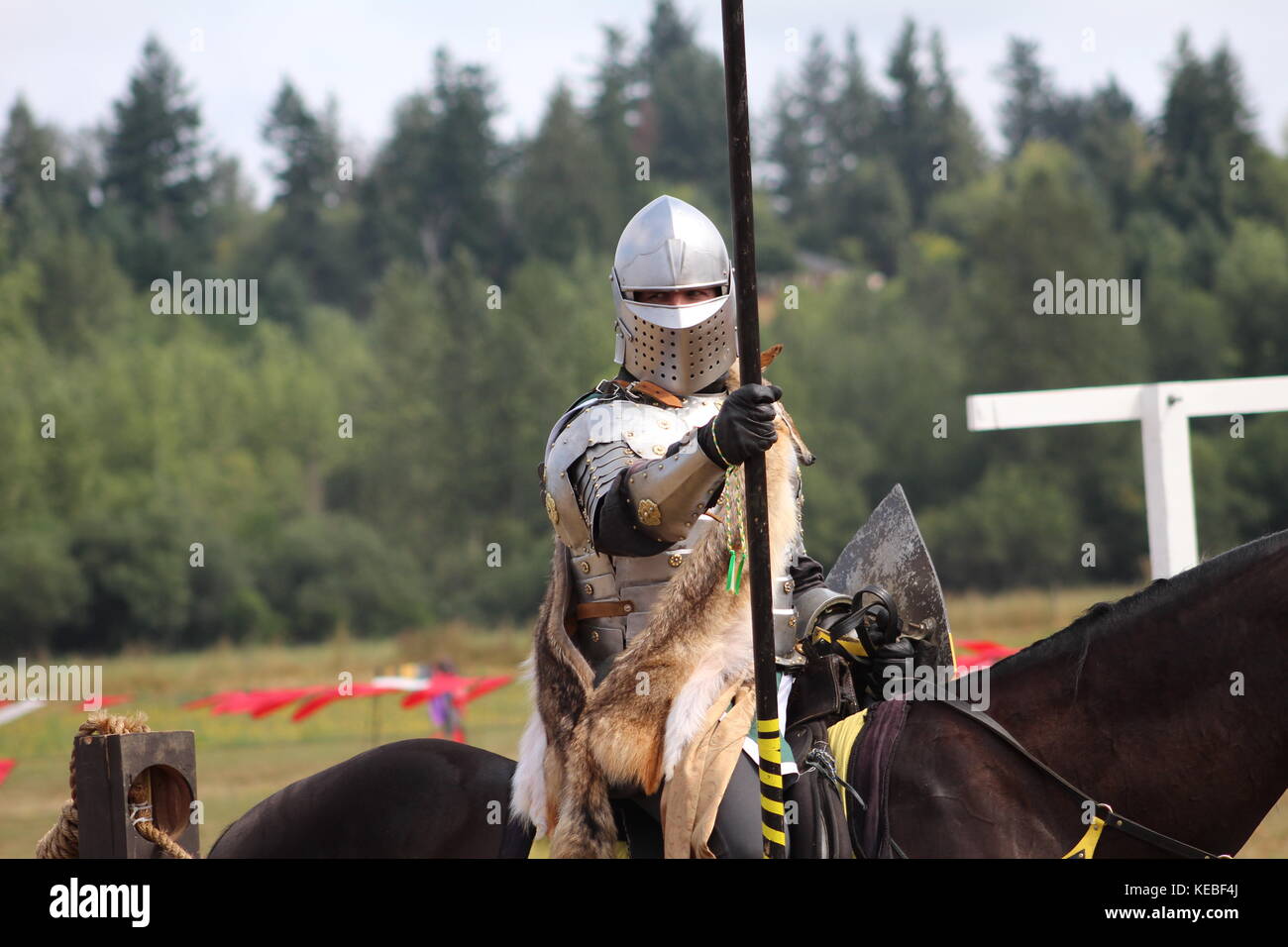 medieval knight riding on horseback Stock Photo - Alamy