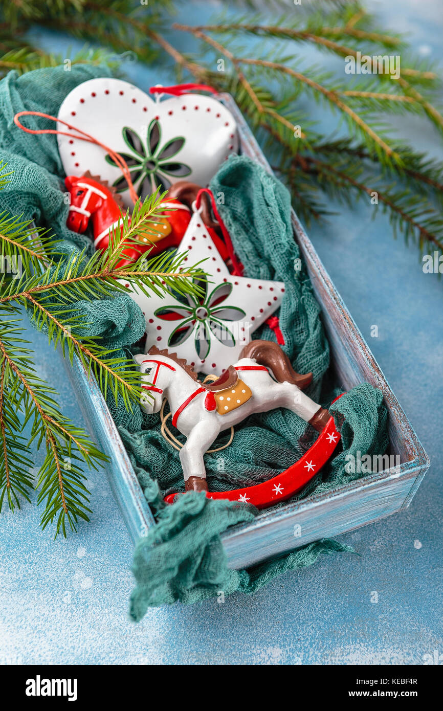 Vintage toys under christmas tree hi-res stock photography and images ...