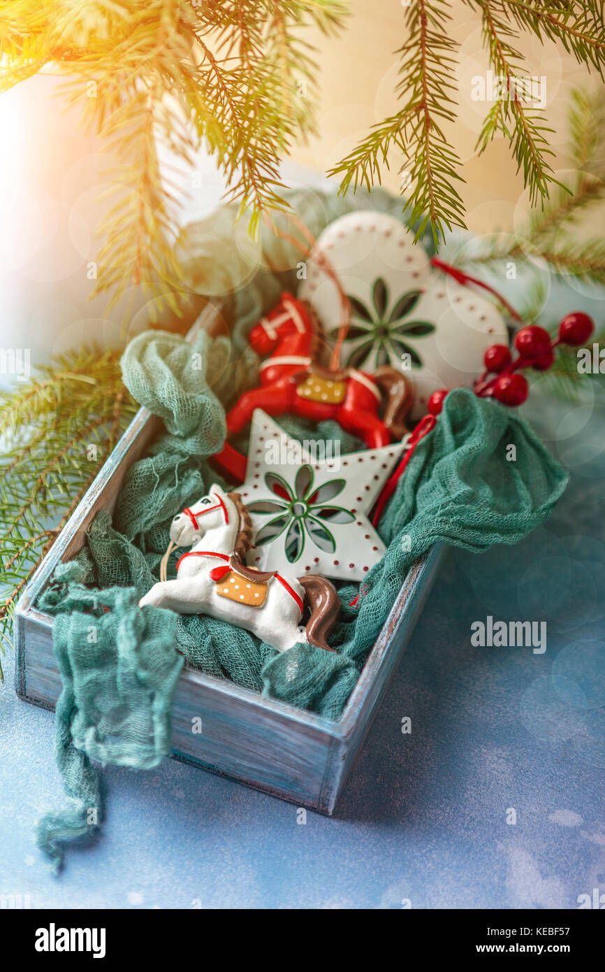 Vintage toys under christmas tree hi-res stock photography and images ...
