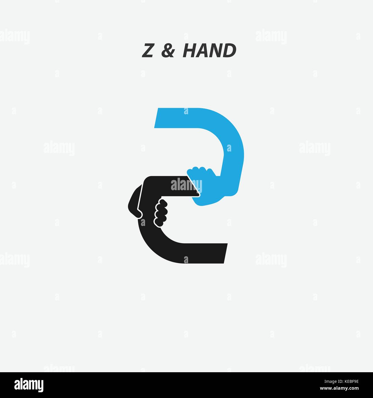 Z - Letter abstract icon & hands logo design vector template.Italic ...