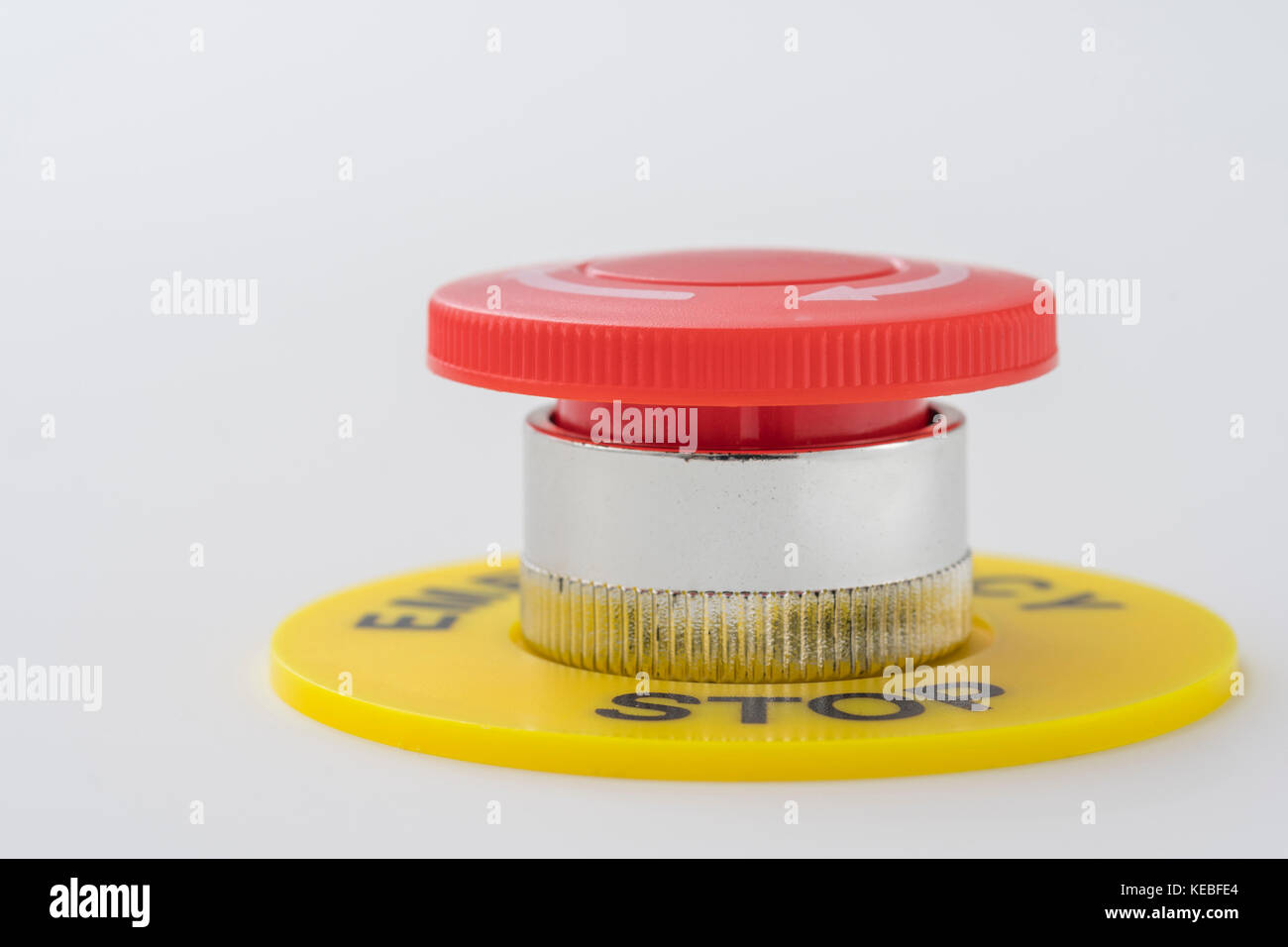 Big red button on light background - metaphor for Finger on the Button ...