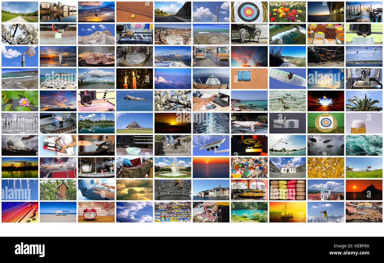 Big multimedia video and image wall of the TV screen Stock Photo - Alamy