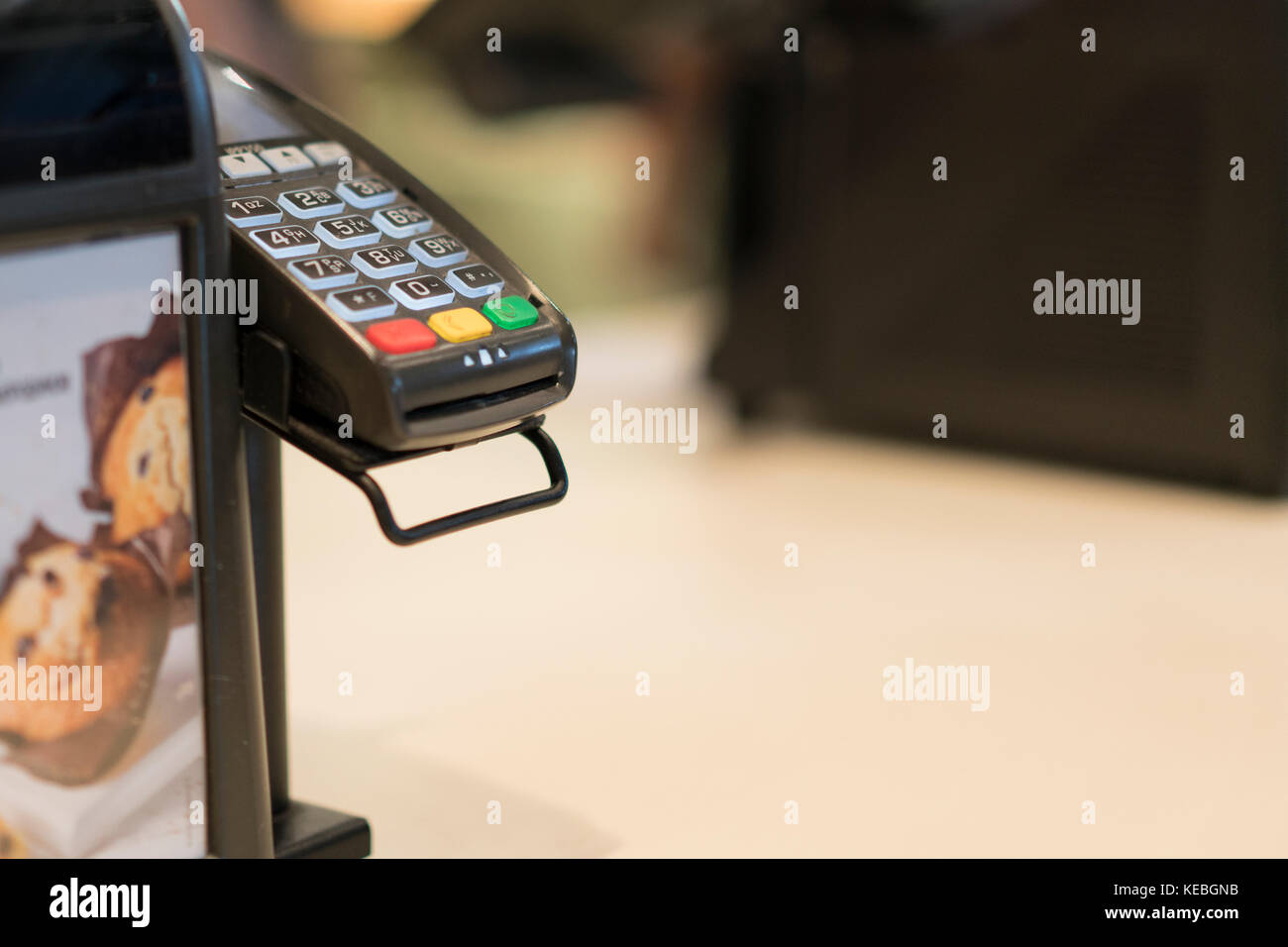 Credit card reader or swiper in the shop Stock Photo - Alamy