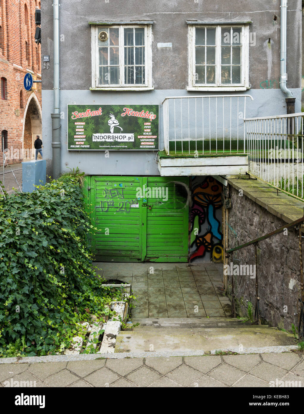Marijuana store in old town Gdansk, Poland Stock Photo - Alamy
