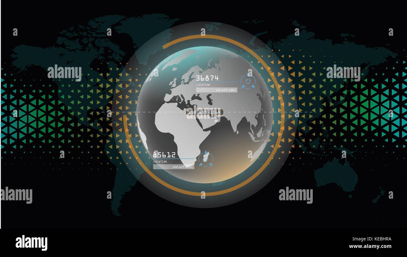 Futuristic global interface technology science abstract background ...