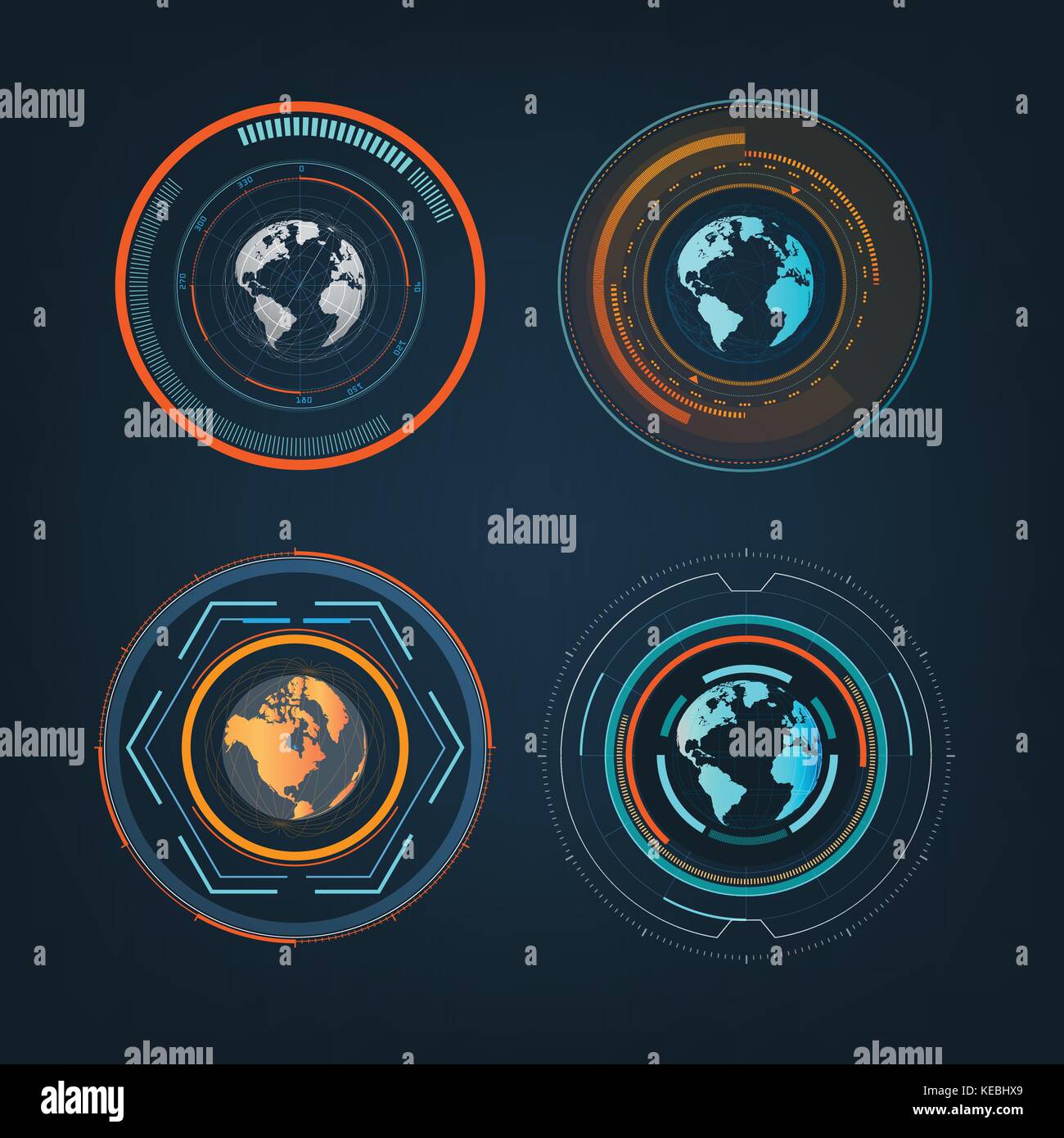 future sight action mode earth interface UI design graphic illustration ...