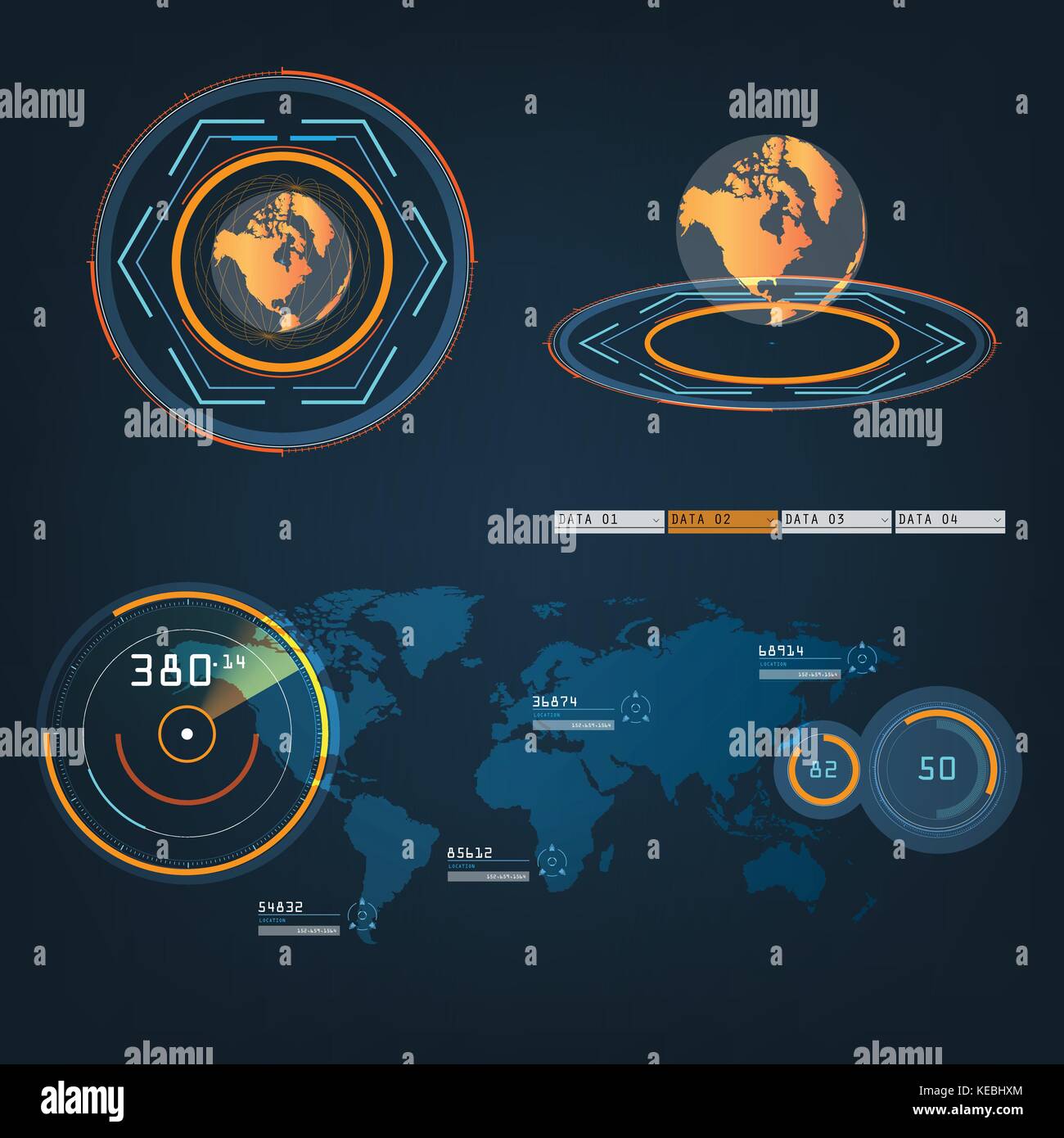 future sight action mode earth interface UI design graphic illustration ...