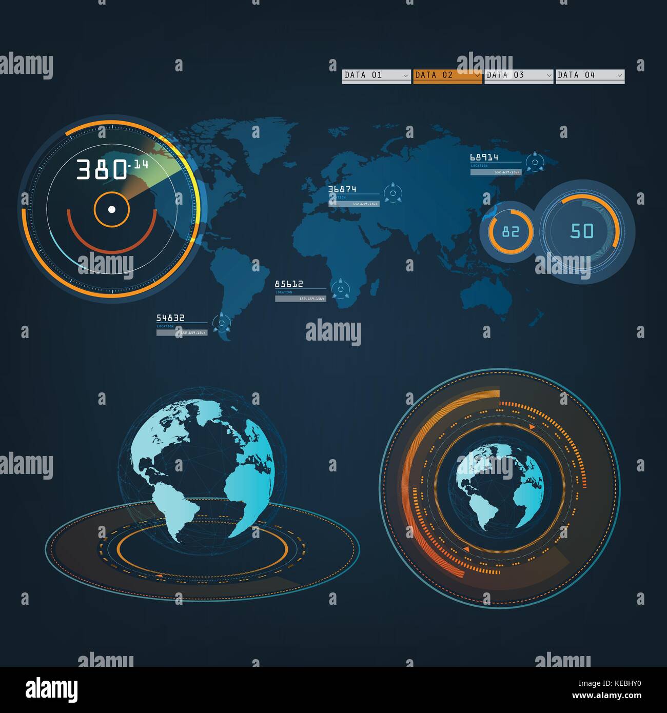 future sight action mode earth interface UI design graphic illustration ...