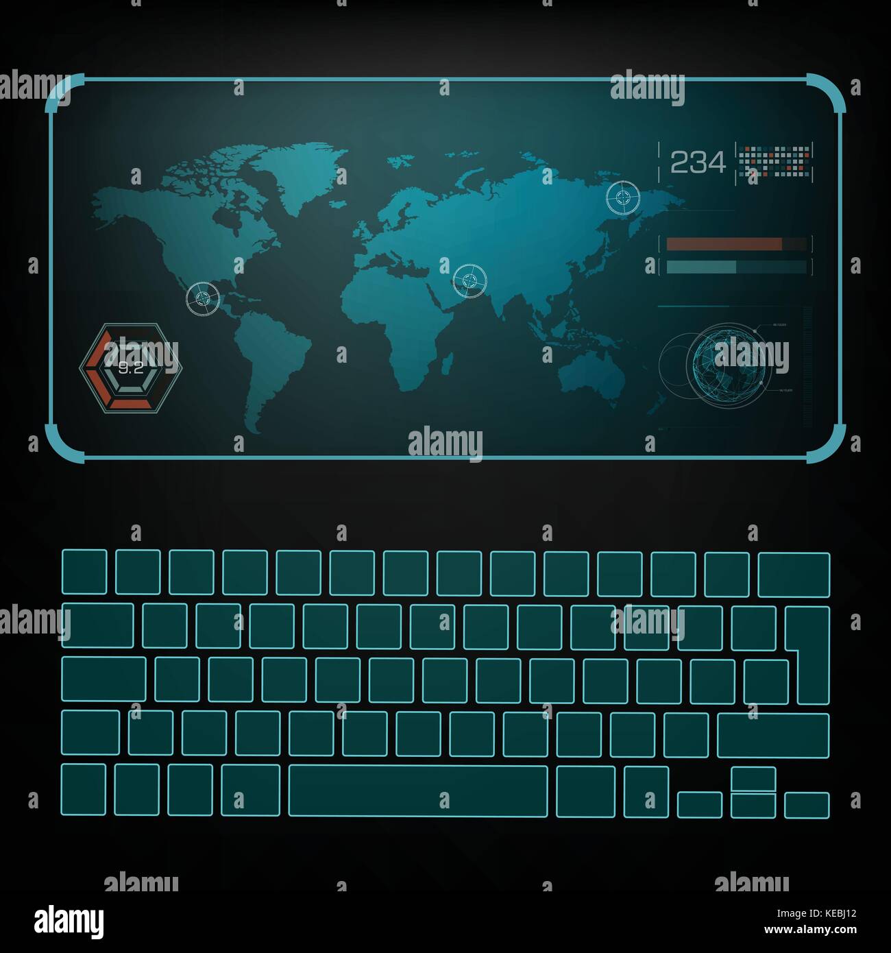 future sight action mode Radar interface UI future design graphic ...