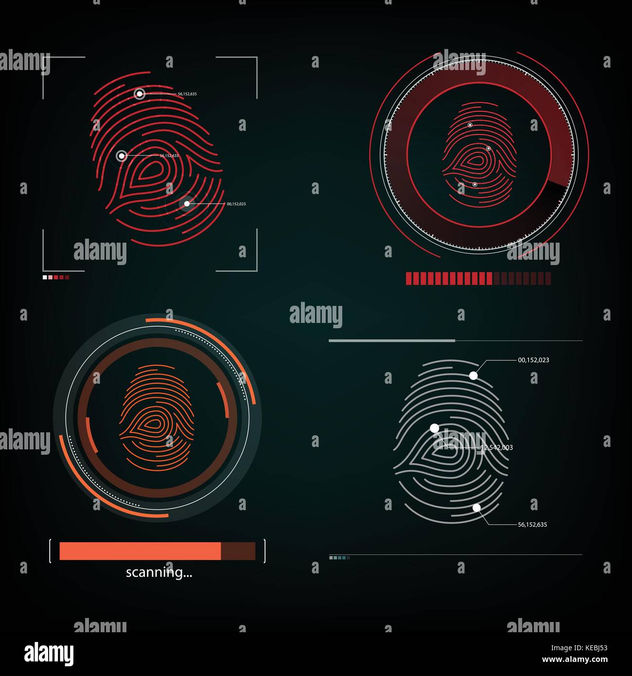 Visual response finger print scanning Stock Vector Image & Art - Alamy