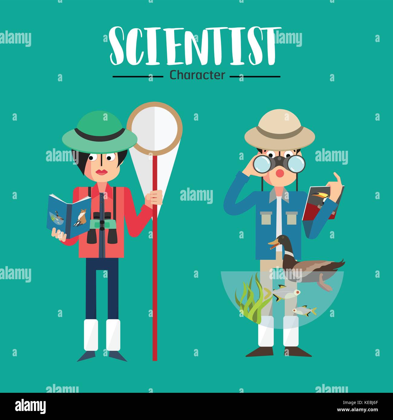 Scientist character vector illustration set Stock Vector Image & Art ...