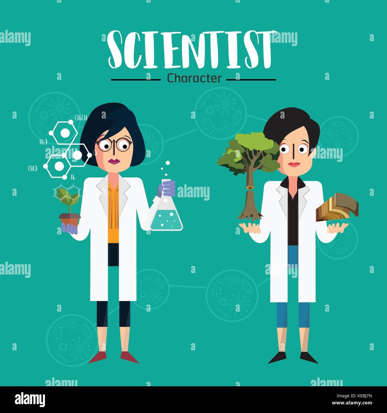 Female Scientist Vector Vectors High Resolution Stock Photography and ...